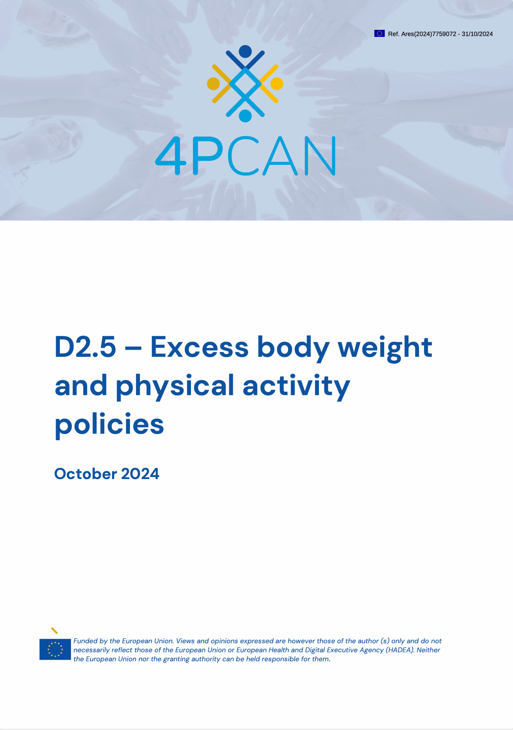 D2.5 - Excess body weight and PA policies - 4P-CAN